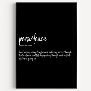 Persistence Definition Print - Etsy