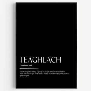 Teaghlach Definition Print - Etsy