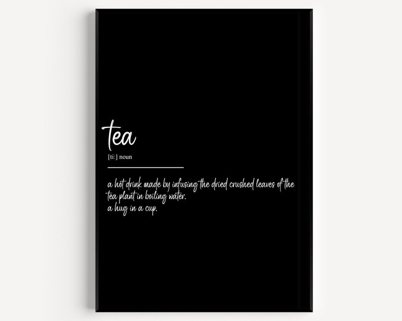 Tea Definition Print - Etsy UK