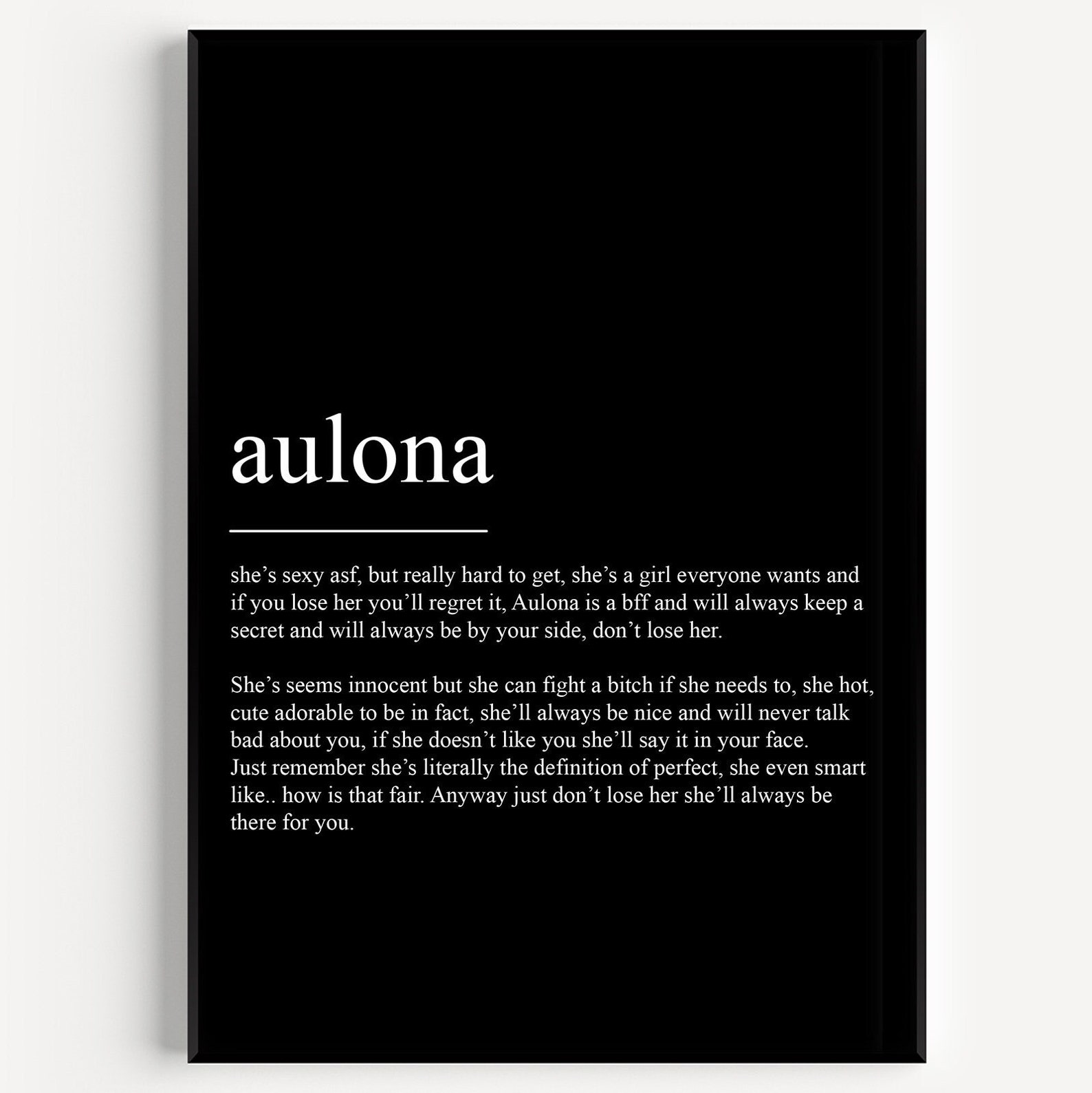 Aulona Definition Print - Etsy