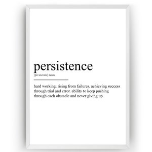 Persistence Definition Print | Etsy
