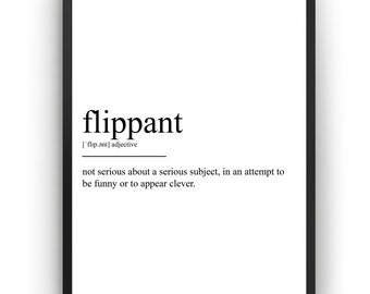 Flippant Definition - Etsy