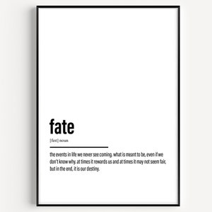 Fate Definition Print - Etsy