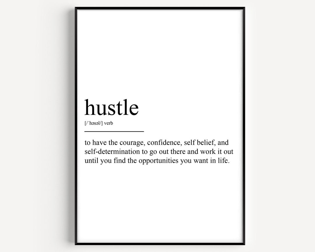 Hustle Version 2 Definition Print - Etsy