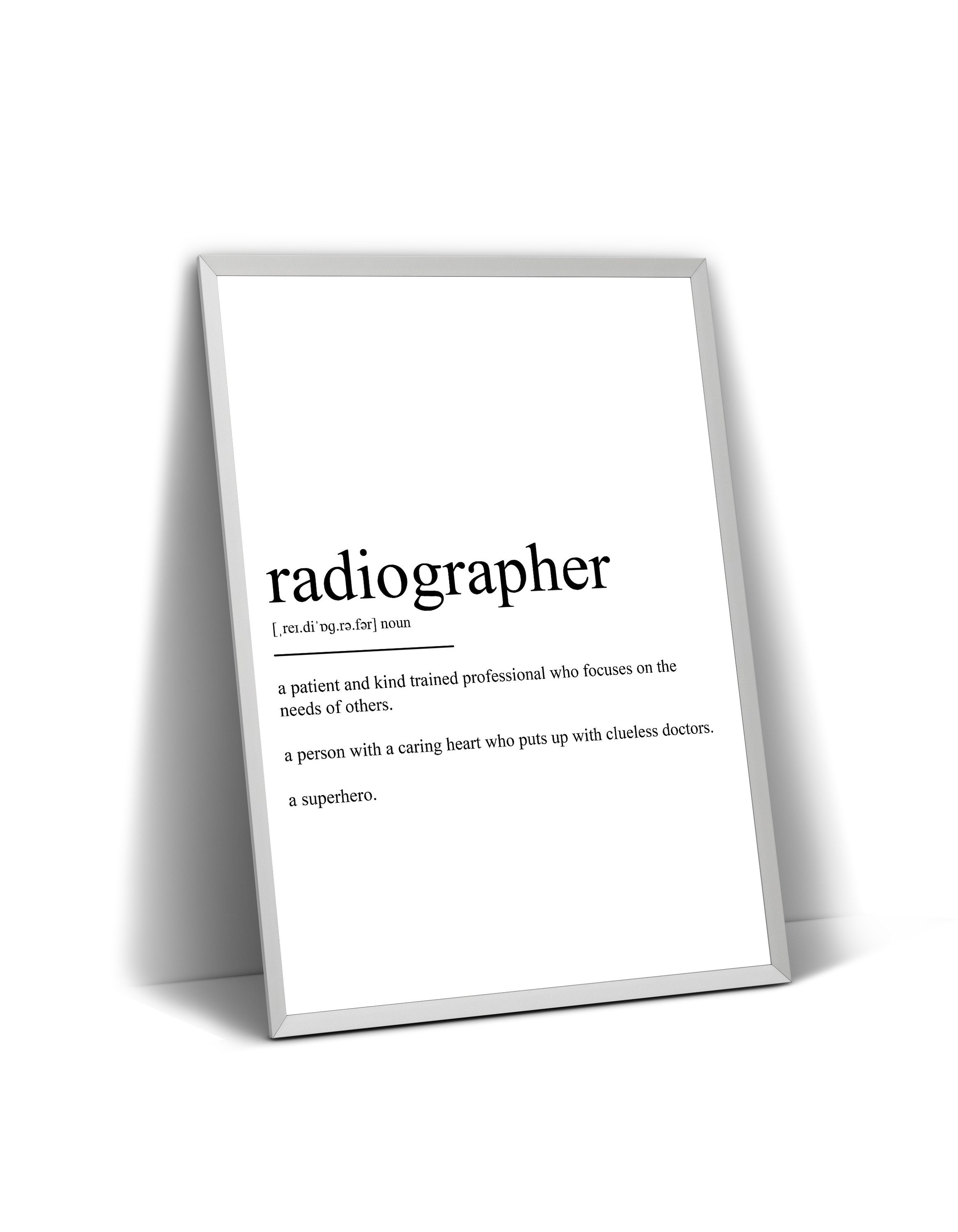 Radiographer Definition Print - Etsy