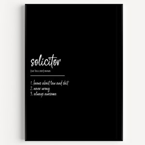 Solicitor Definition Print - Version 2 - Etsy UK