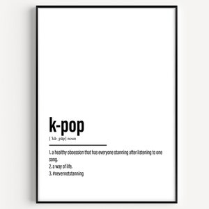 K-pop Definition Print - Etsy UK
