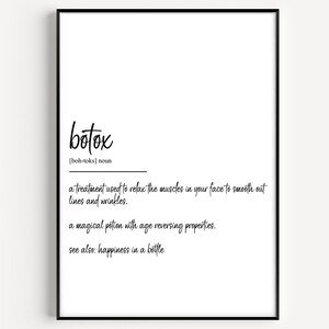 Botox Definition Print - Etsy