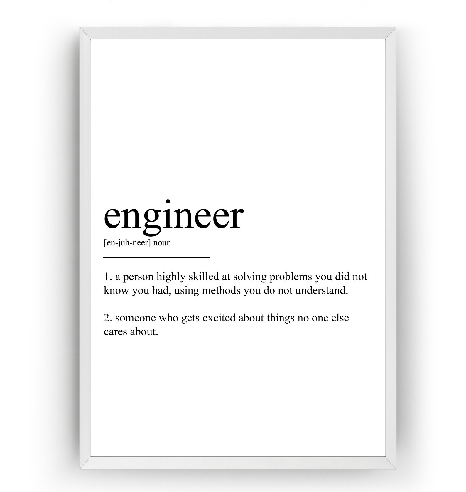 Engineer Definition Print Version 2 | Etsy UK