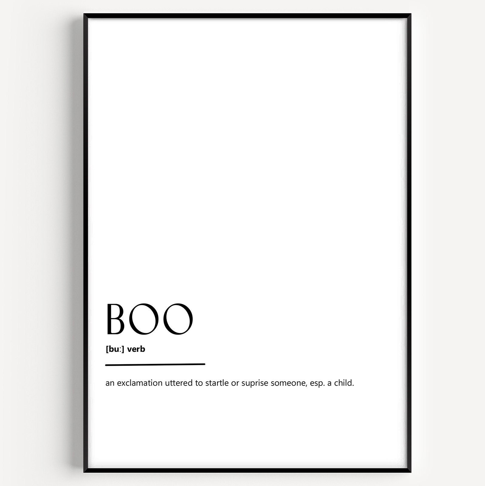 Boo Definition Print - Etsy