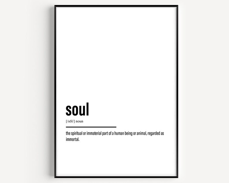 Soul Definition Print - Etsy