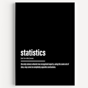 Statistics Definition Print - Etsy