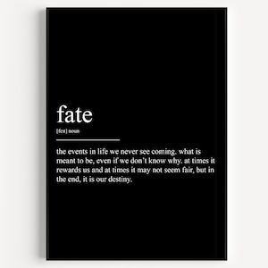 Fate Definition Print - Etsy