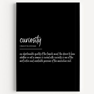 Curiosity Definition Print - Etsy