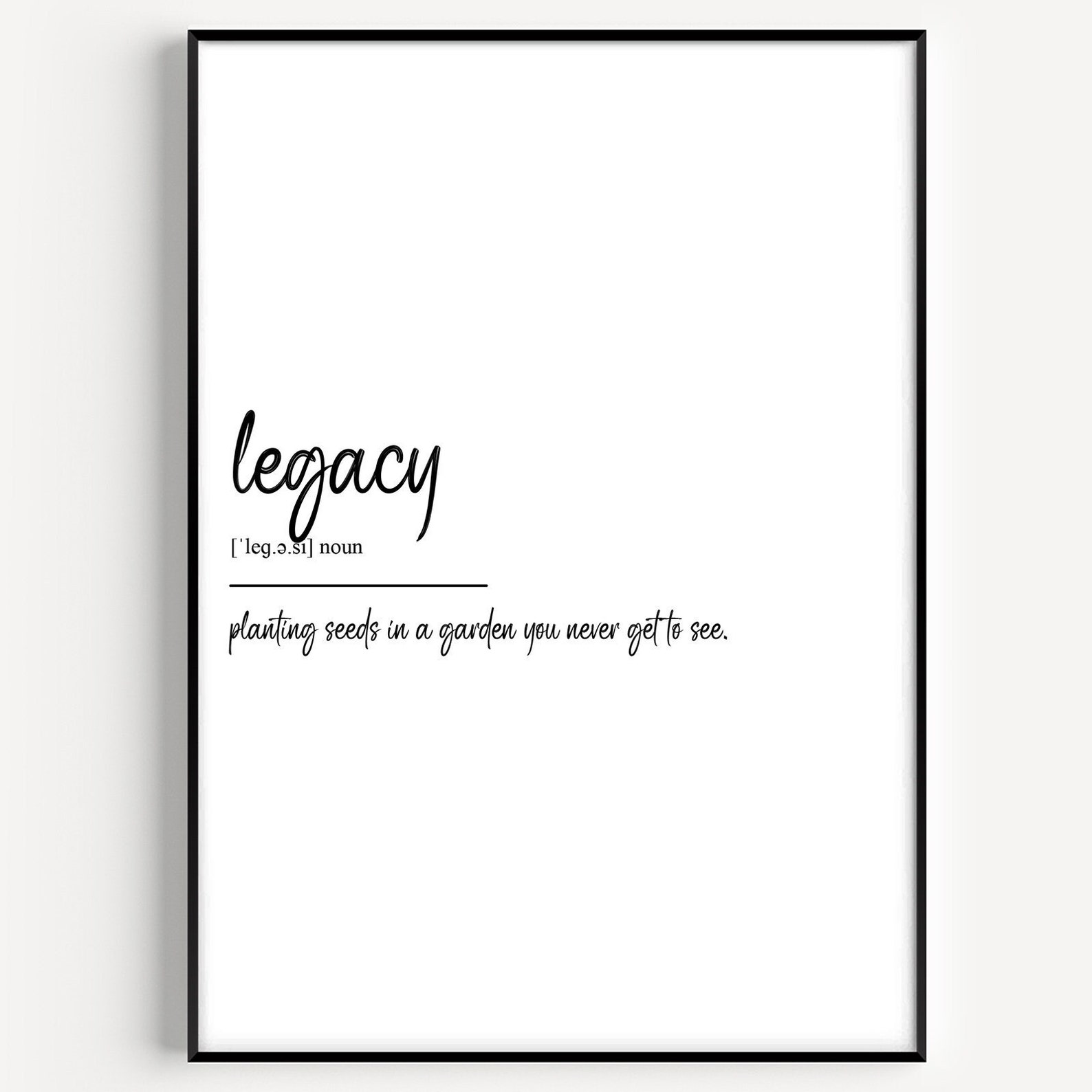 Legacy Definition Print - Etsy