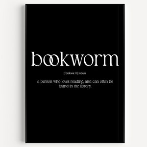 Bookworm Definition Print - Etsy