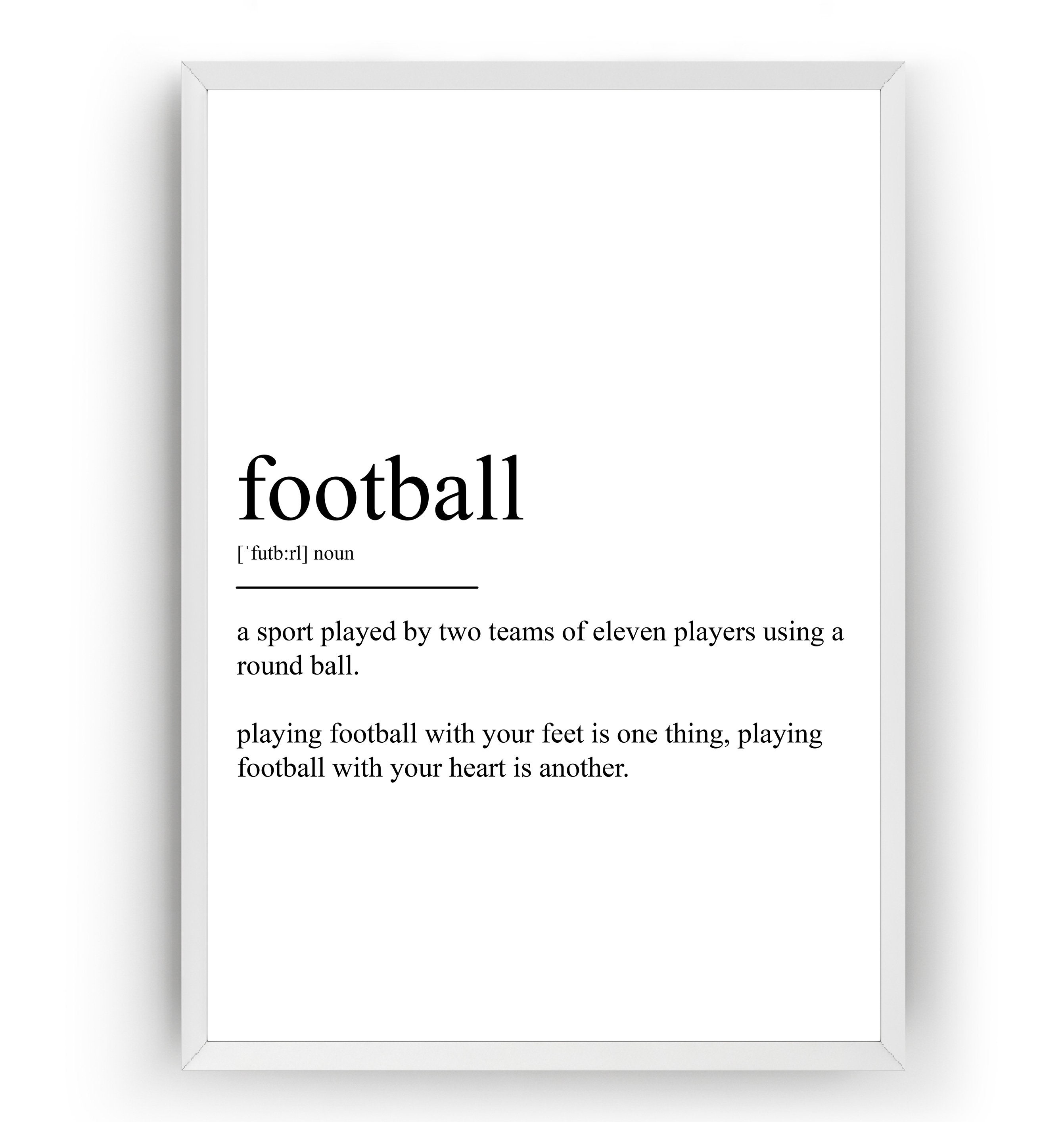 Football Definition Print | Etsy