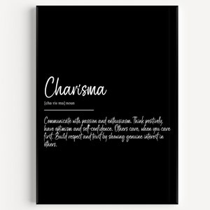 Charisma Definition Print - Etsy