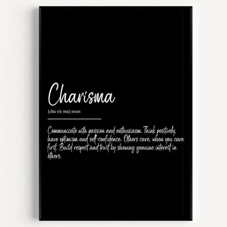Charisma Definition Print - Etsy