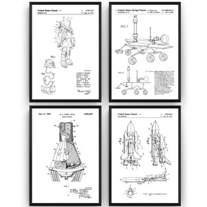 Outer Space Set of 4 Patent Prints NASA Patent Wall Art - Etsy