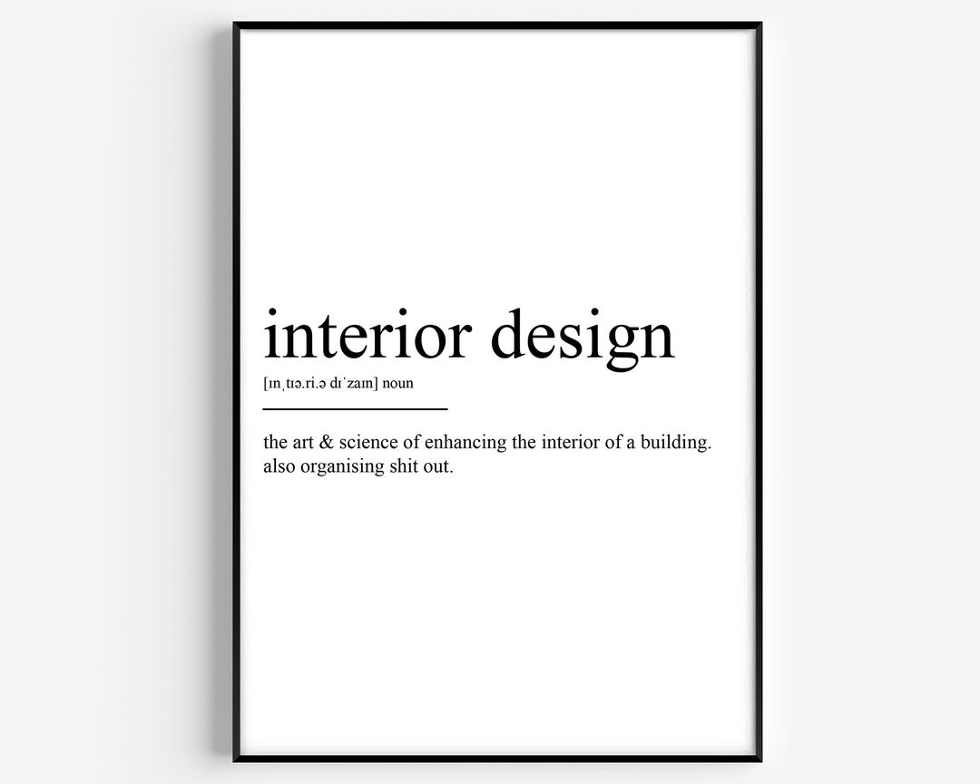 Interior Design Definition Print - Etsy