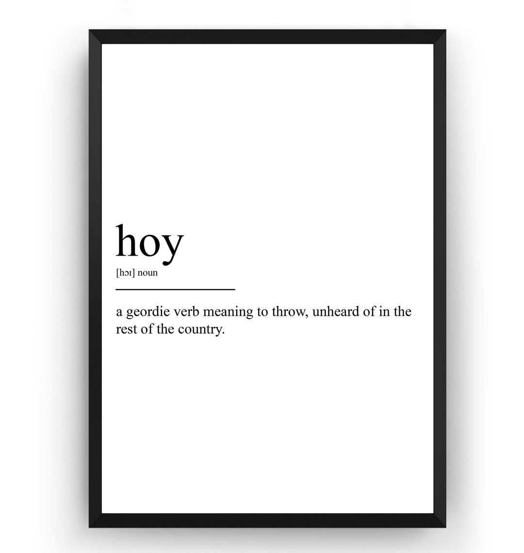 Hoy Definition Print - Etsy