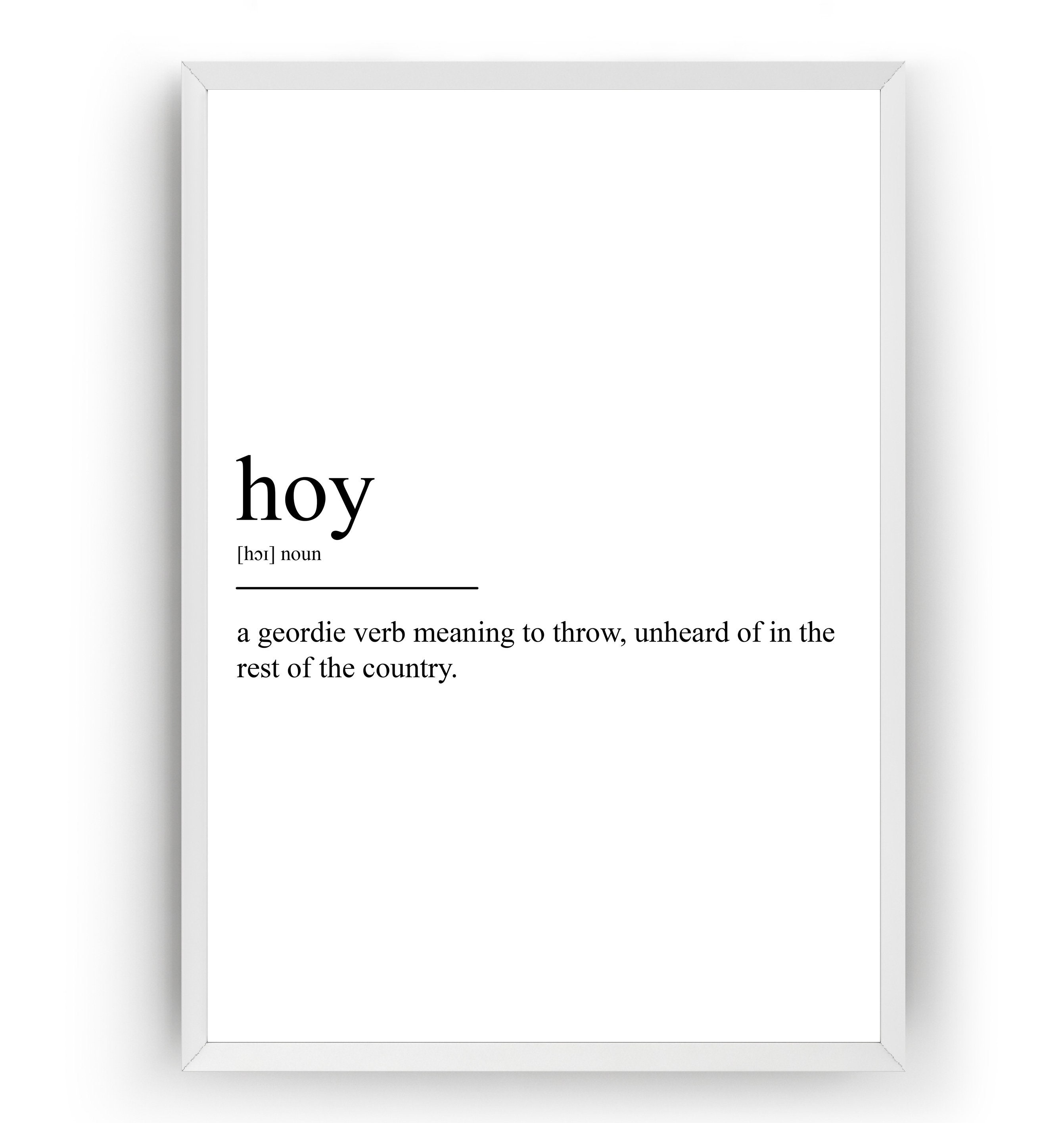 Hoy Definition Print - Etsy