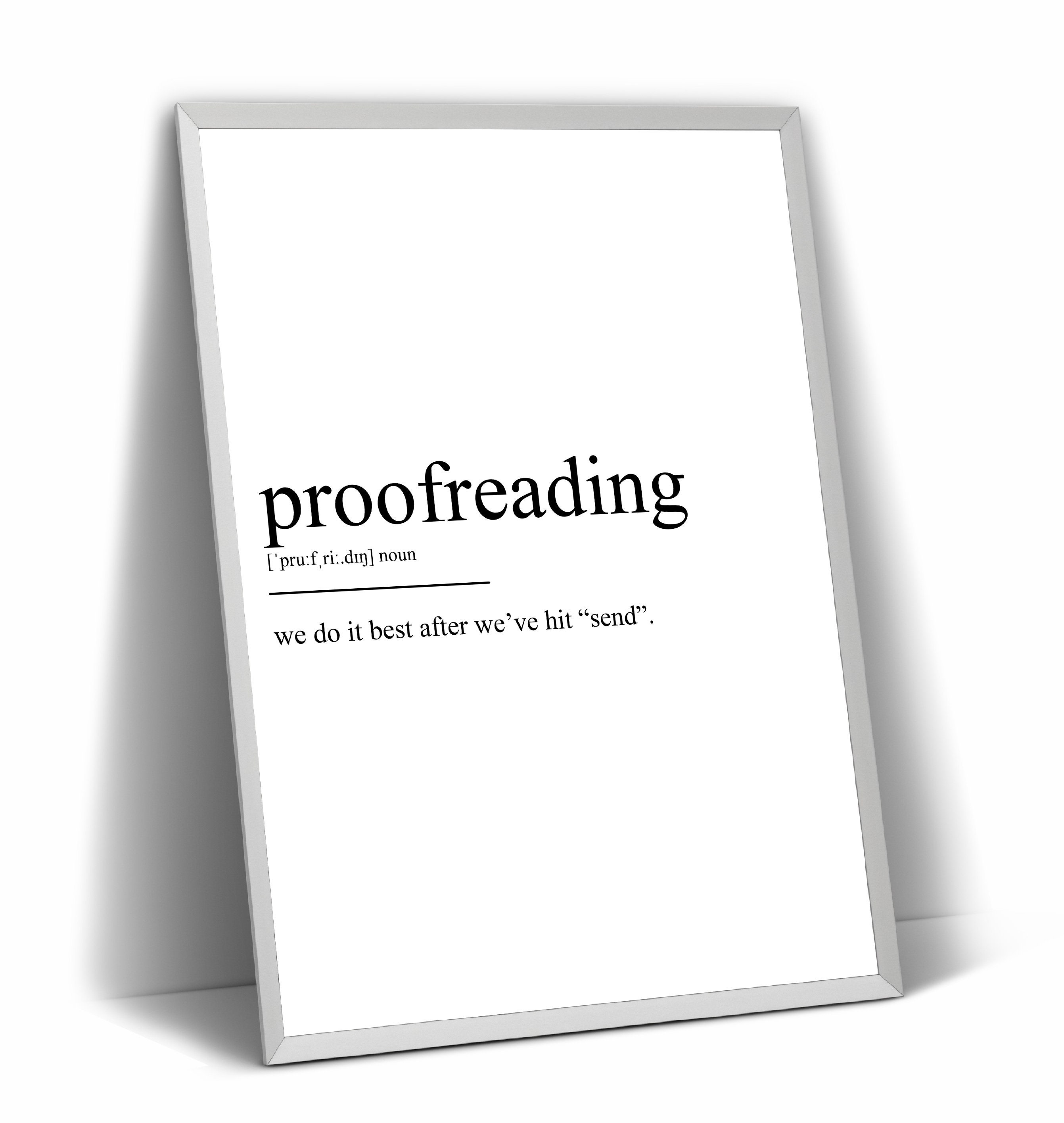 Proofreading Definition Print | Etsy