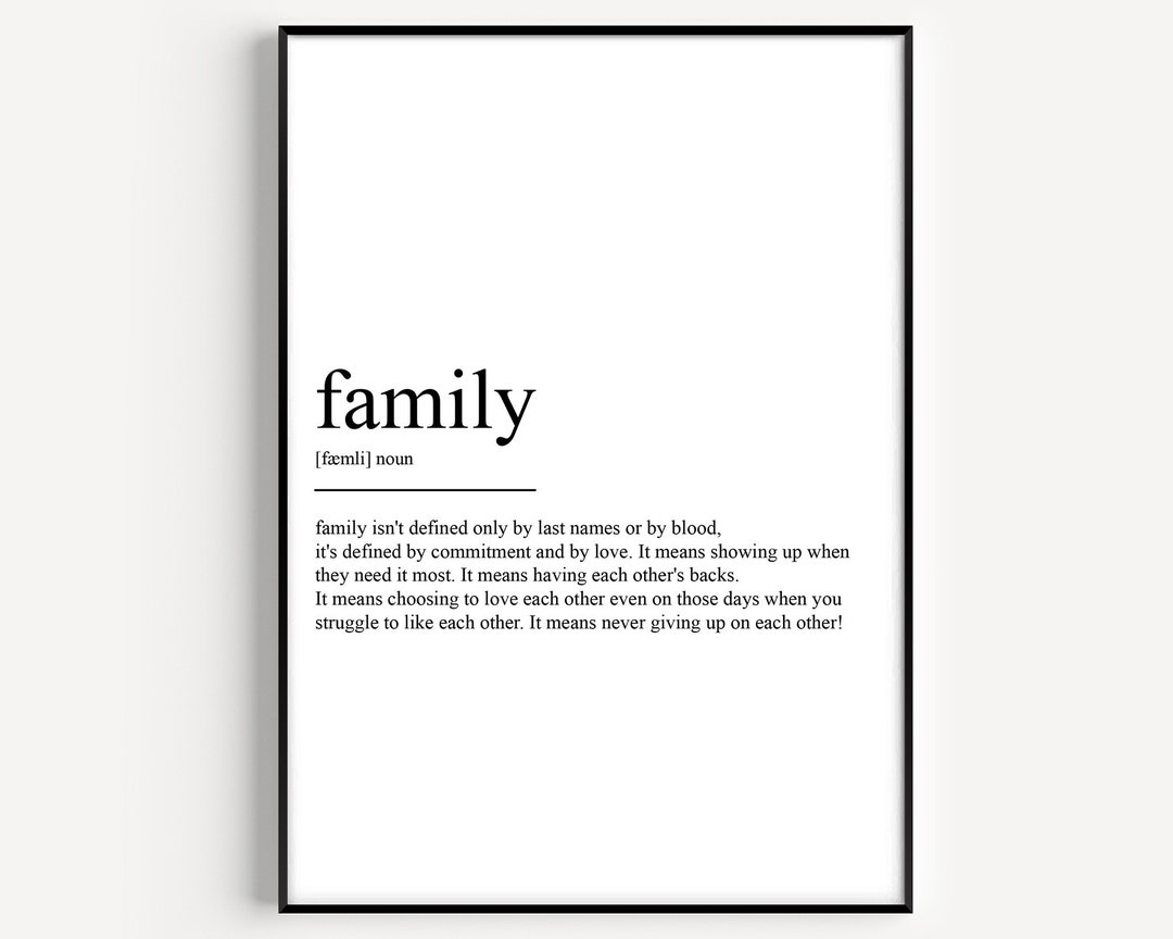 Family Definition Print - Version 2 - Etsy