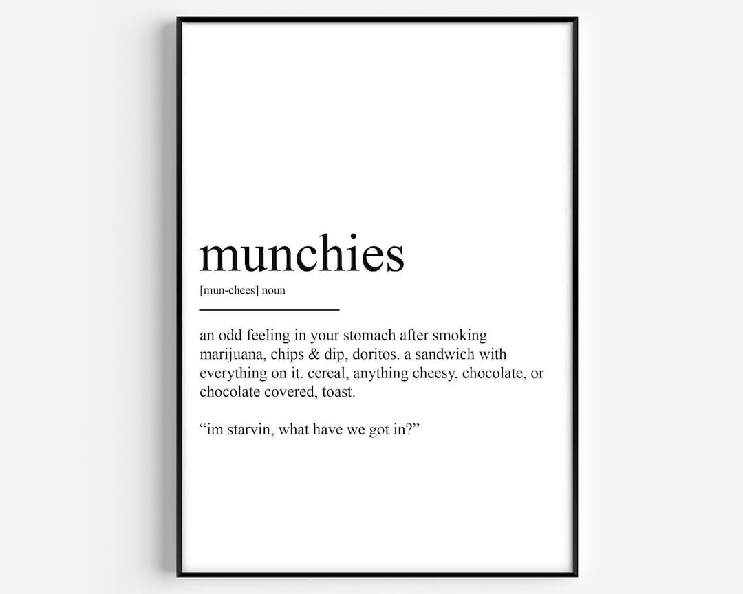 Munchies Definition Print - Etsy