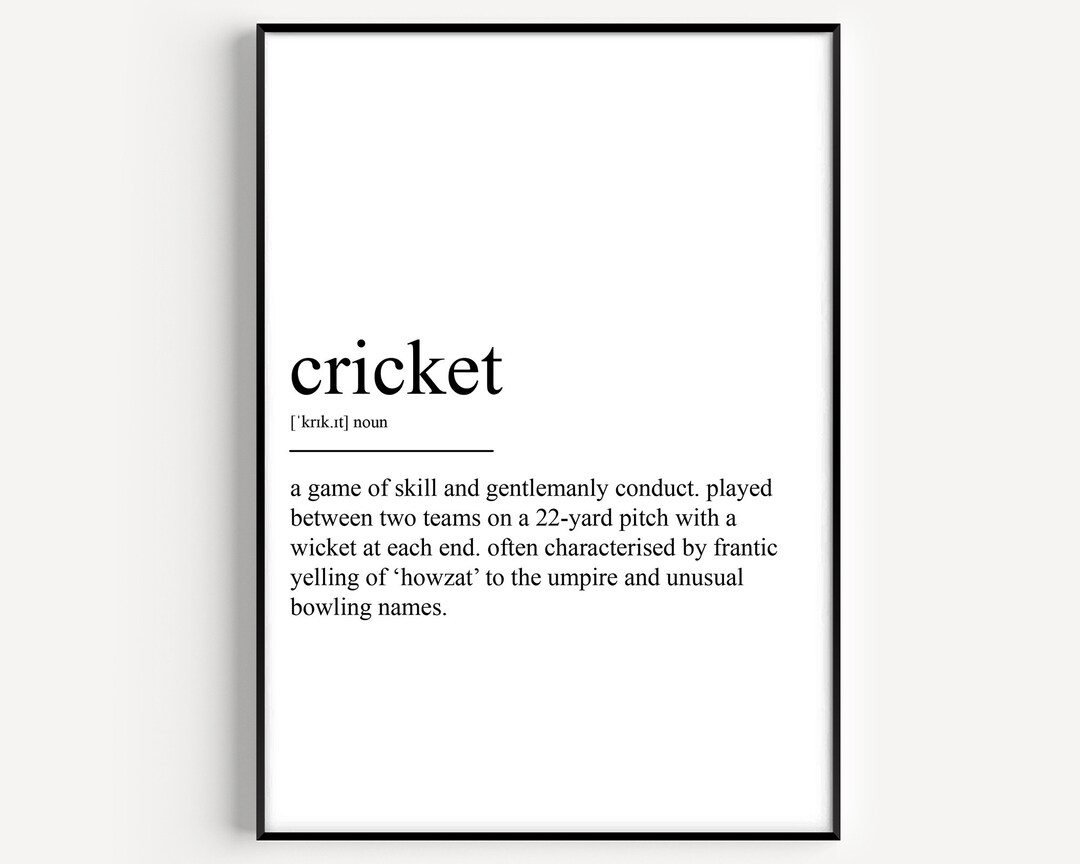 Cricket Definition Print - Etsy