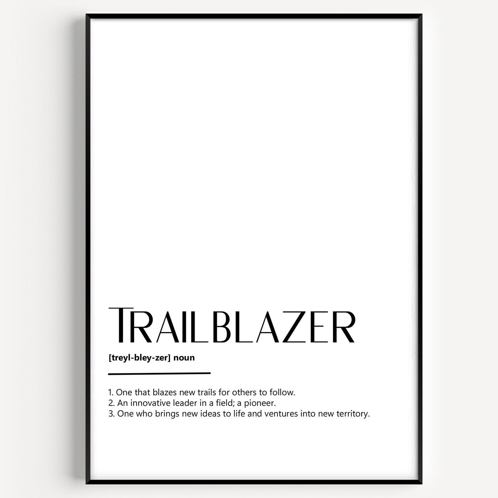 Trailblazer Definition Print - Etsy