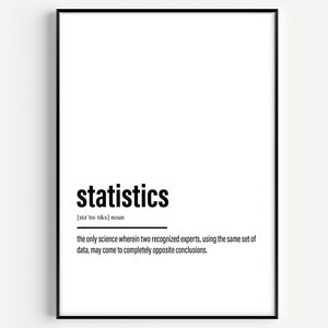Statistics Definition Print - Etsy