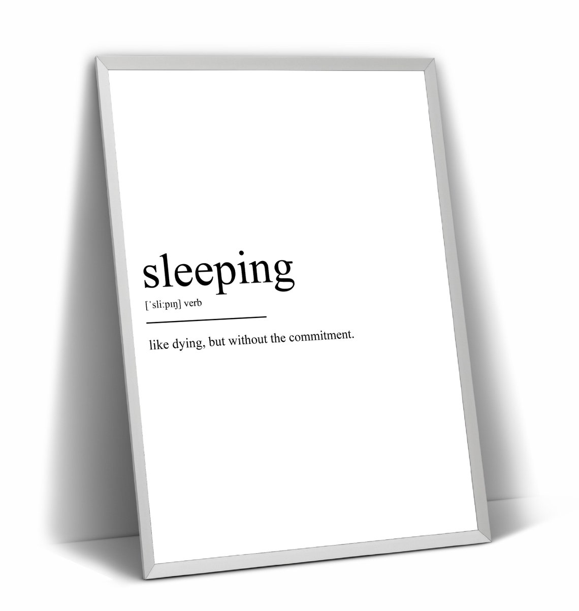 Sleeping Definition Print - Etsy