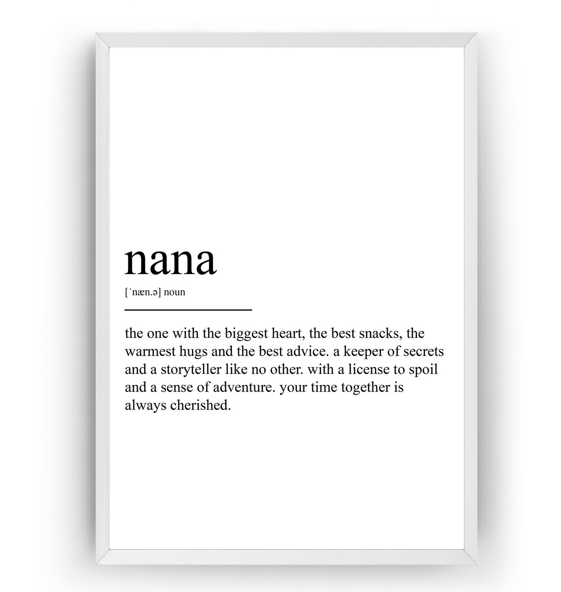 Nana Definition Print - Etsy