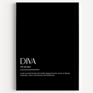 Diva Definition Print - Etsy