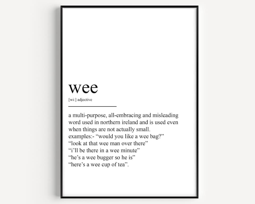 Wee Definition Print - Etsy