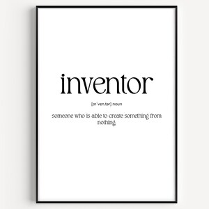 Inventor Definition Print - Etsy