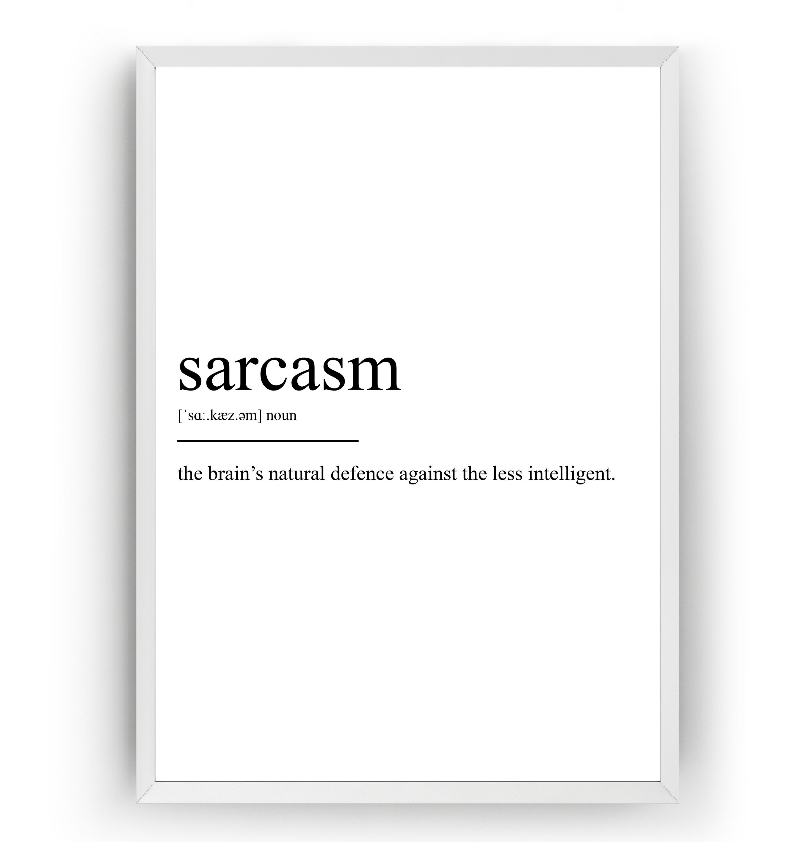 Sarcasm Definition Print - Etsy