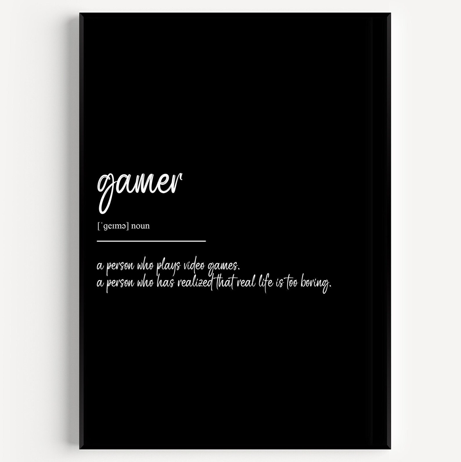 Gamer Definition Print - Etsy