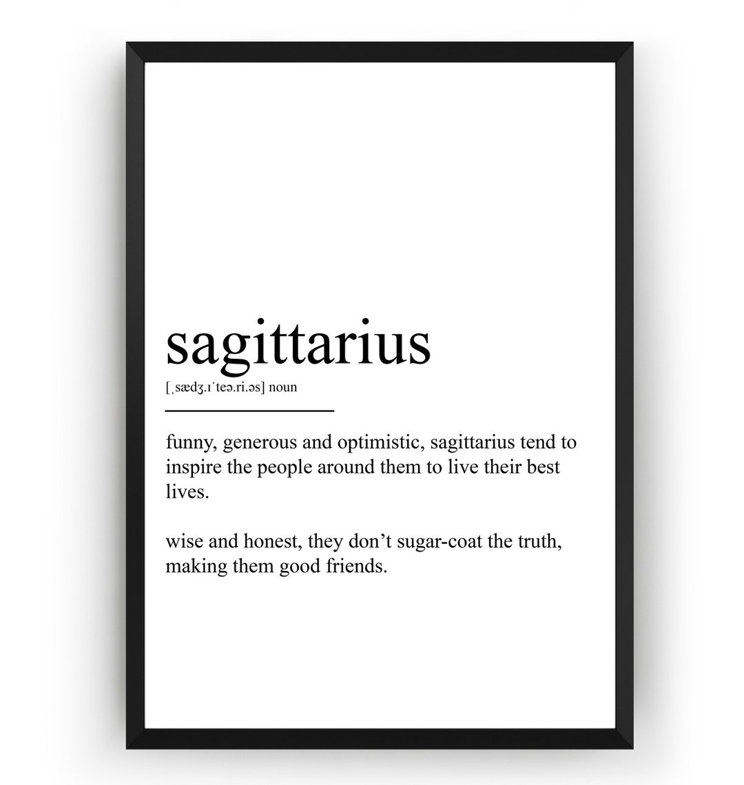Sagittarius Definition Print - Etsy