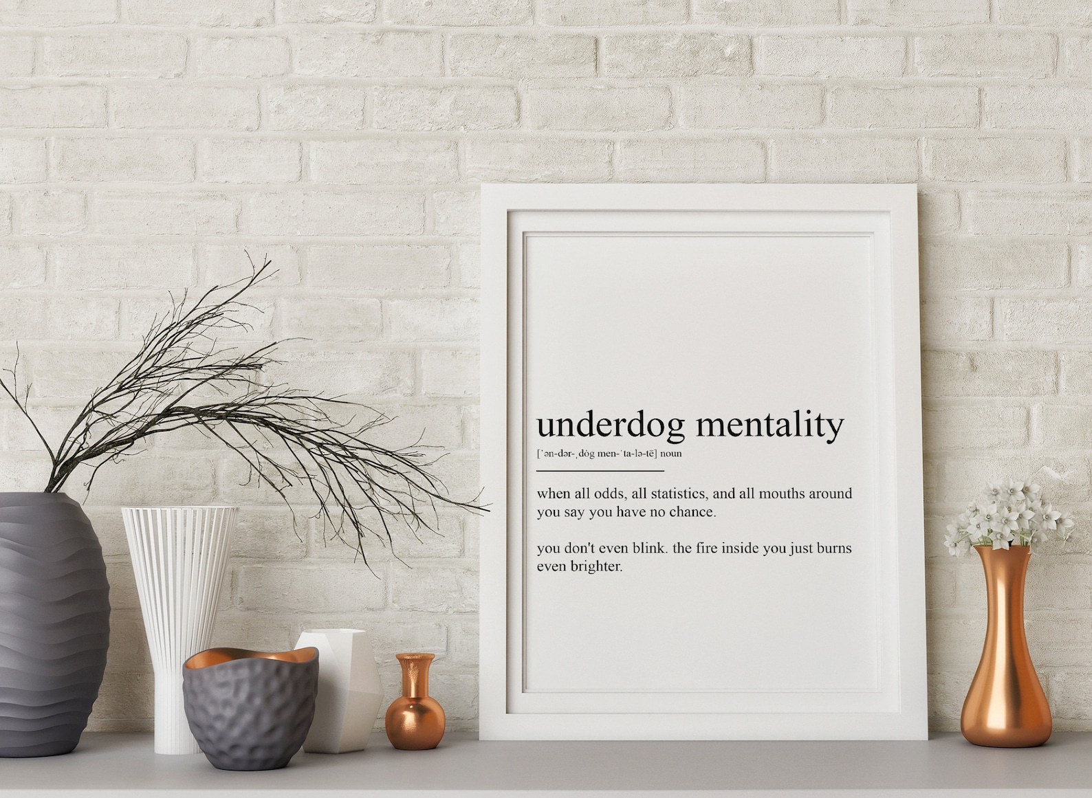 Underdog Mentality Definition Print - Etsy