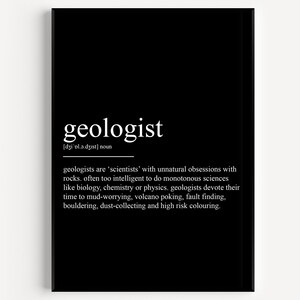 Geologist Definition Print - Etsy UK