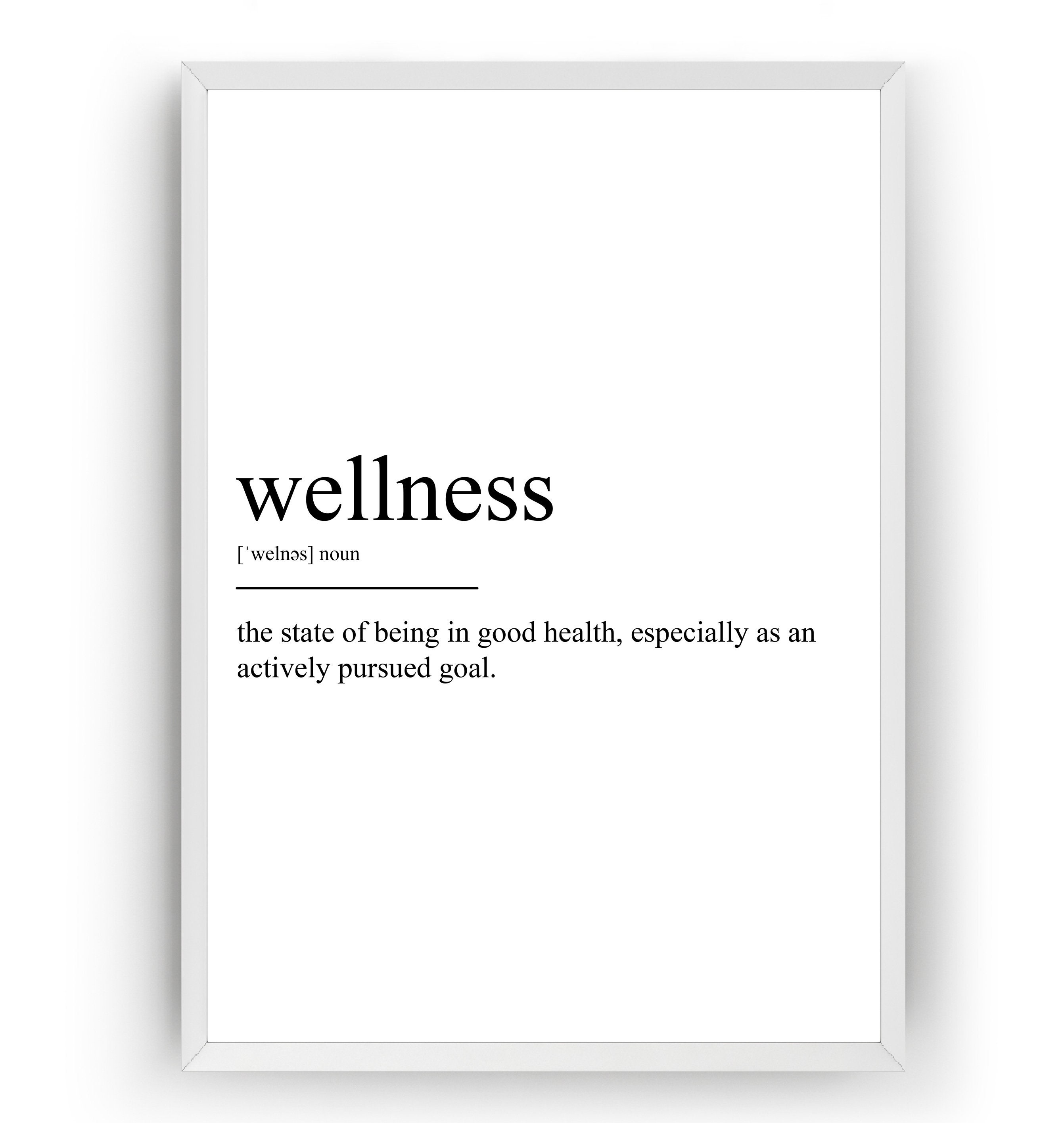 Wellness Definition Print - Etsy UK