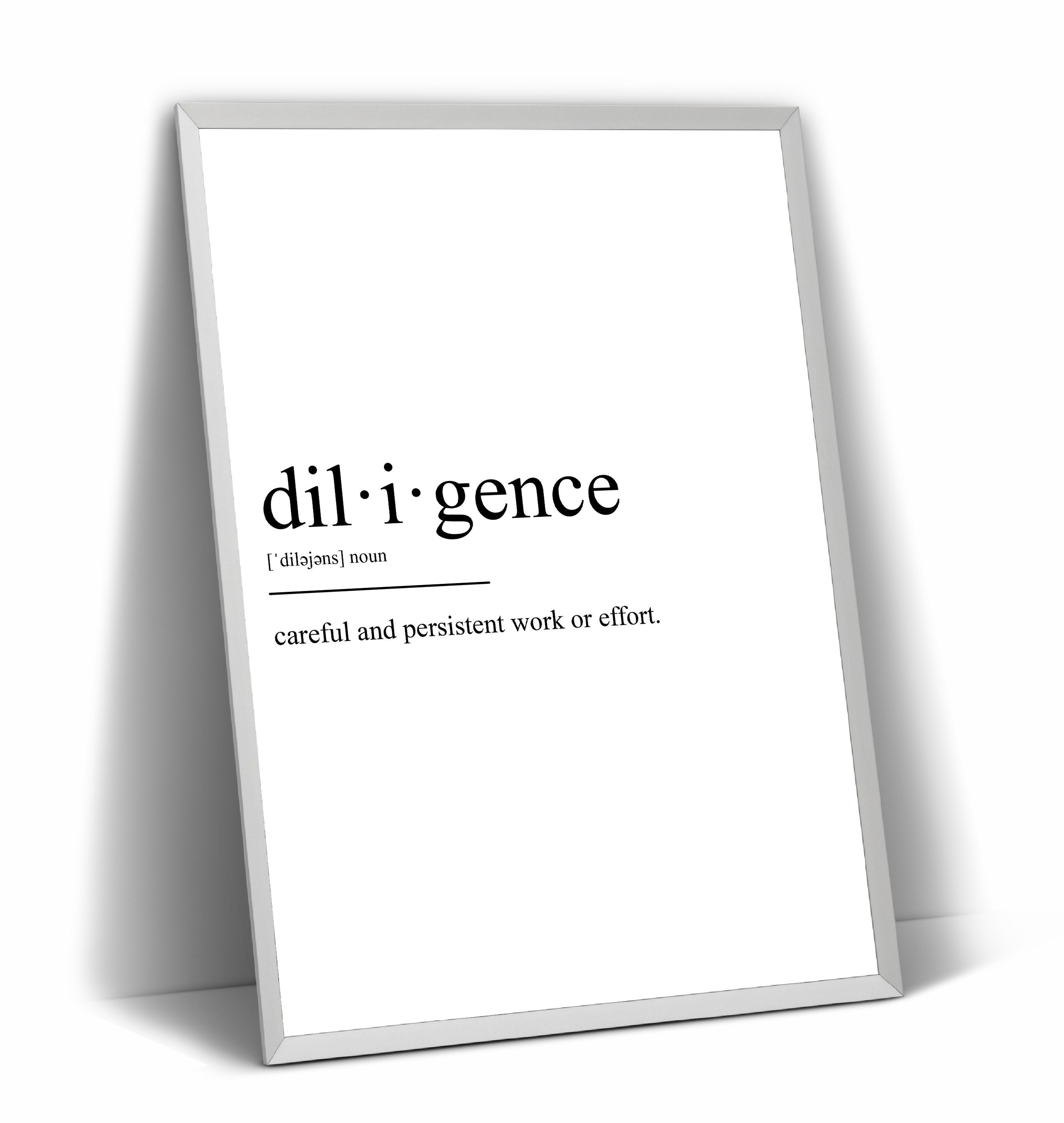 Diligence Definition Print - Etsy