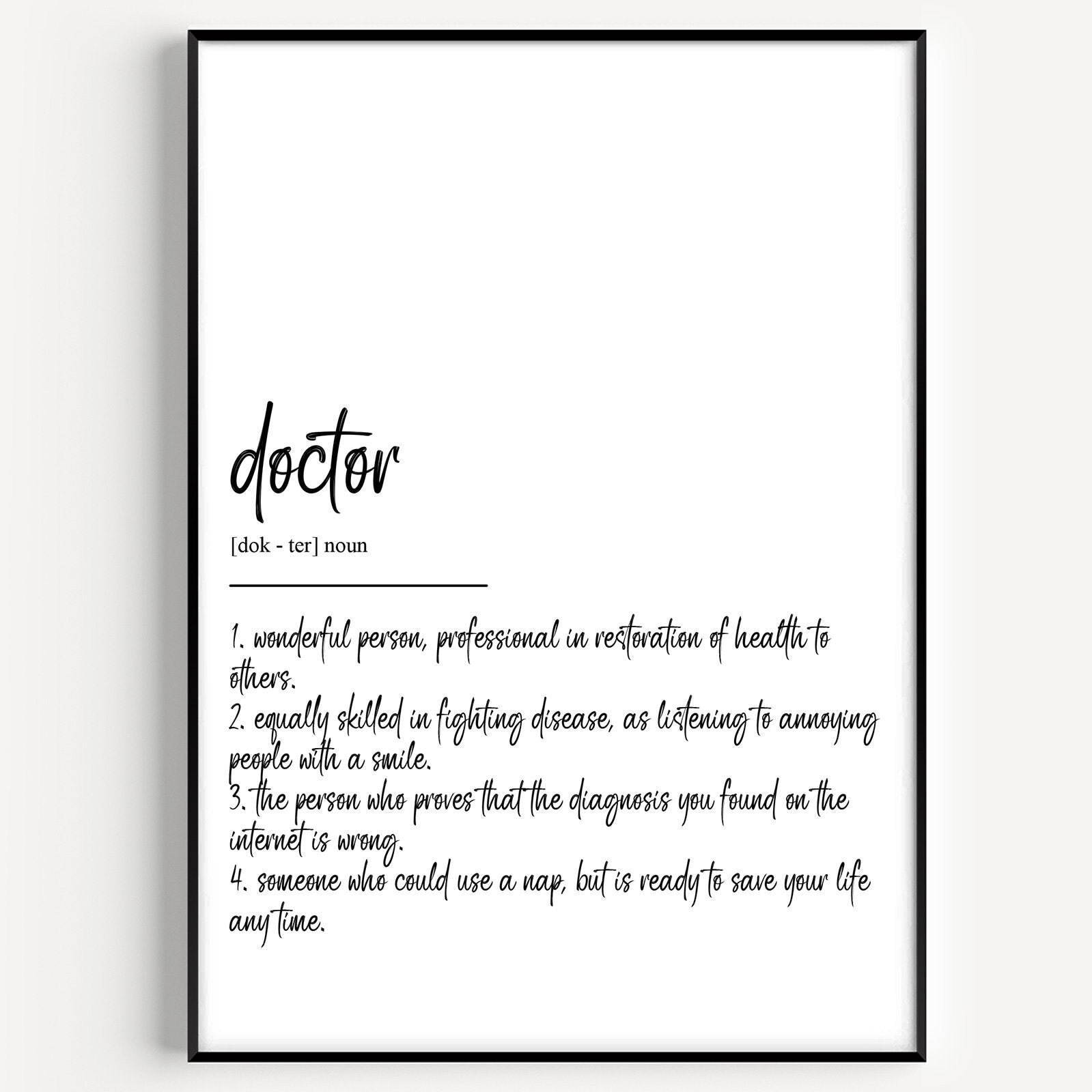Doctor Definition Print - Etsy
