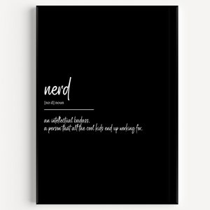 Nerd Definition Print - Etsy UK