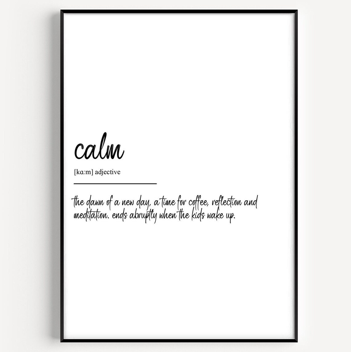 Calm Definition Print - Etsy