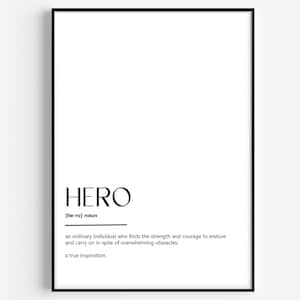 Hero Definition Print - Etsy