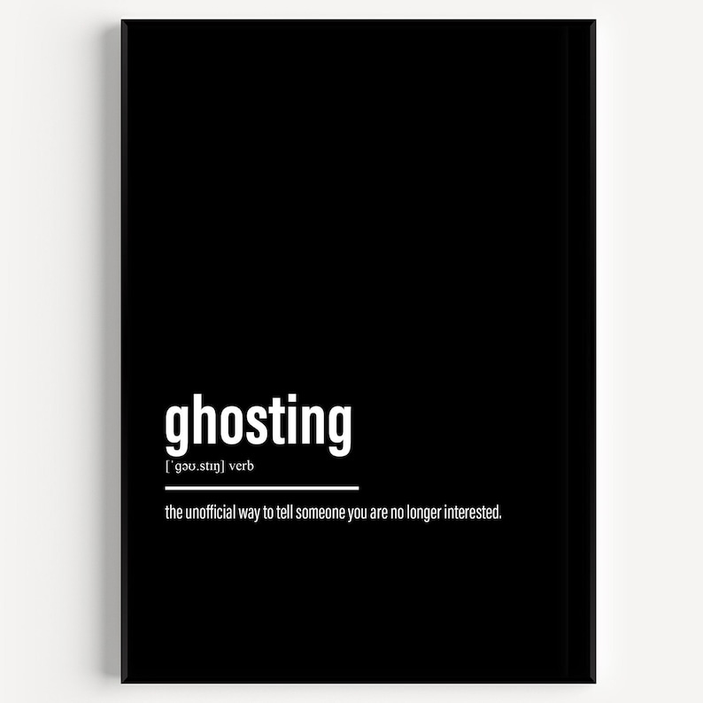 Ghosting Definition Print - Etsy